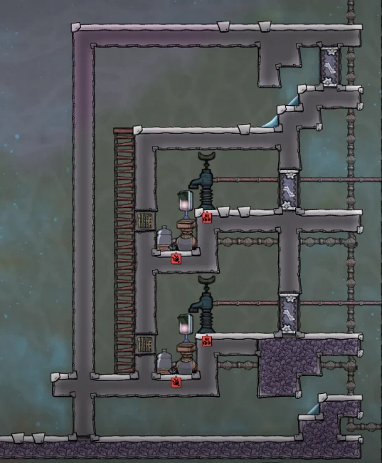 [ONI攻略] hydraシステム（もどき）で酸素供給＋電力供給 | つれづれげーむず